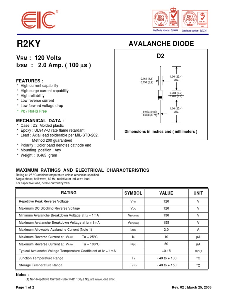 Datasheet rk42 | PDF | Diode | Physical Quantities