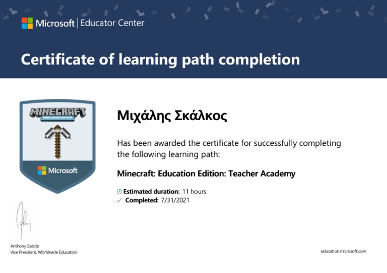 Certificate of Learning Path Completion | PDF