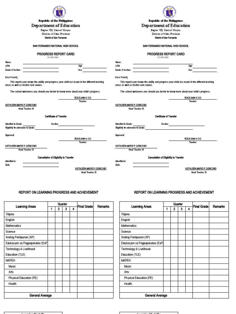 Report Card Edited | PDF