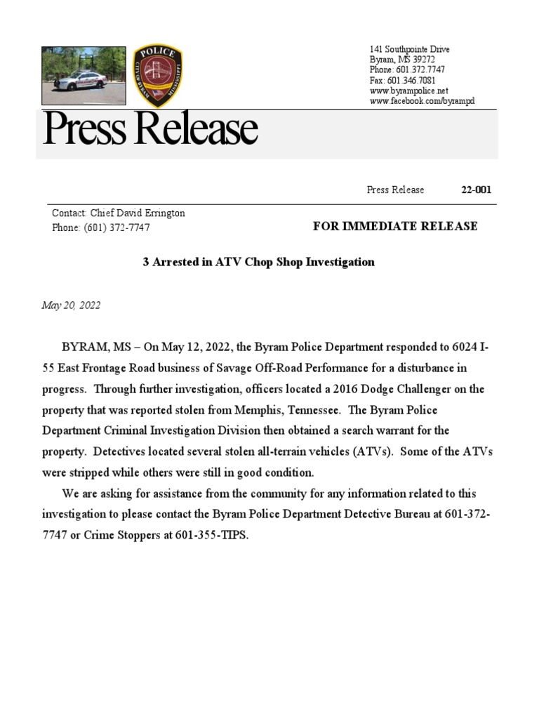 22-001 - ATV Chop Shop | PDF