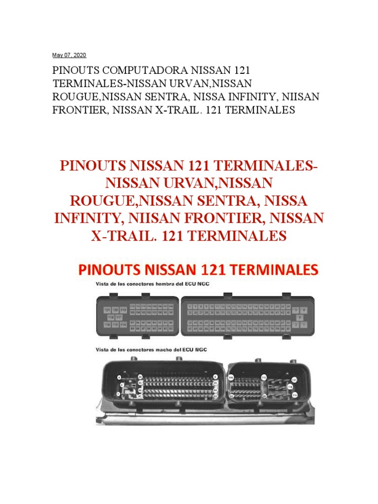 Pinouts Ecu Nissan | PDF | Acelerador | Inyección de combustible
