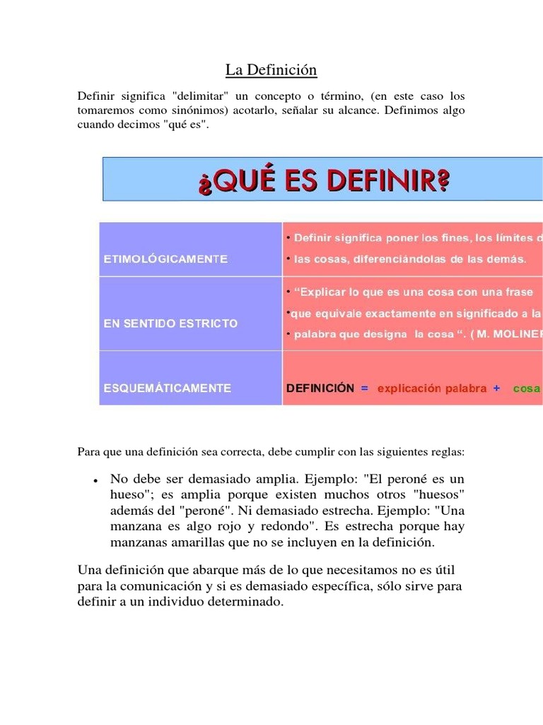 La Definición | PDF | Definición