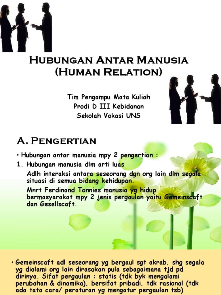 Hubungan Antar Manusia (Human Relation) | PDF | Karier & Perkembangan