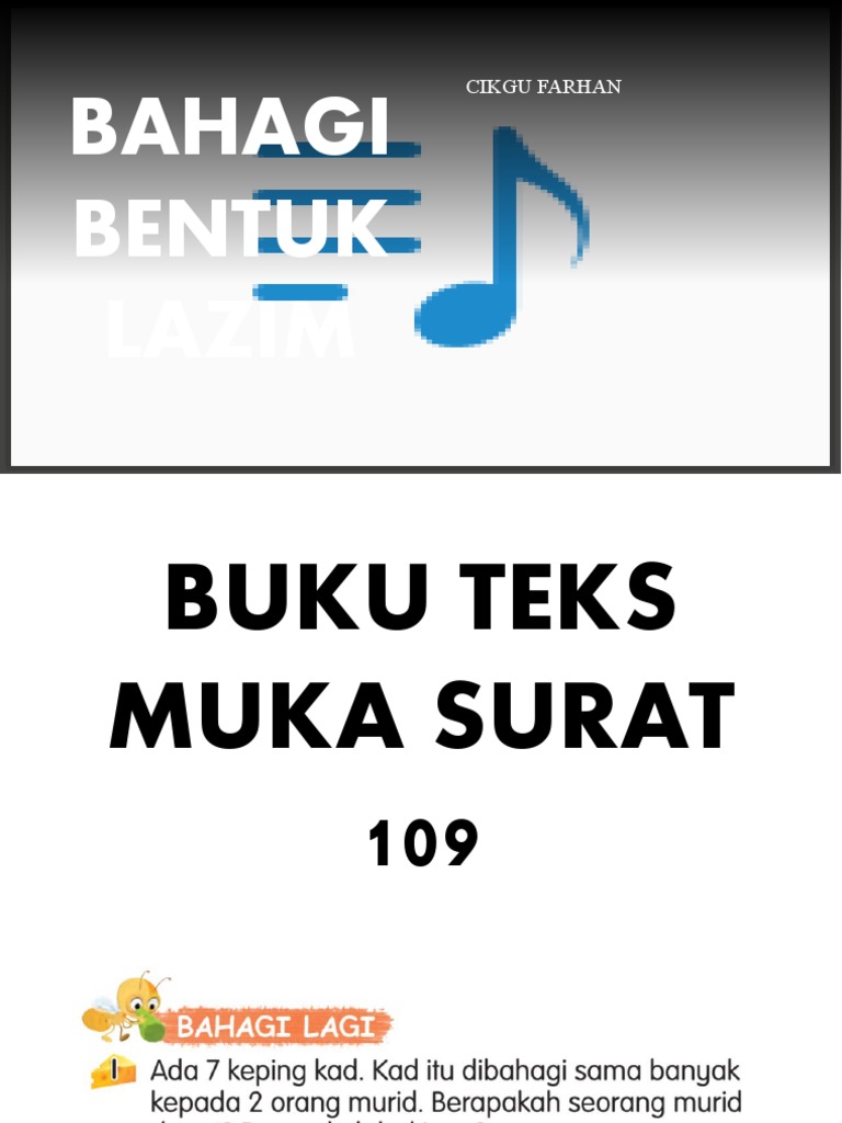 Bahagi Bentuk Lazim Pdf