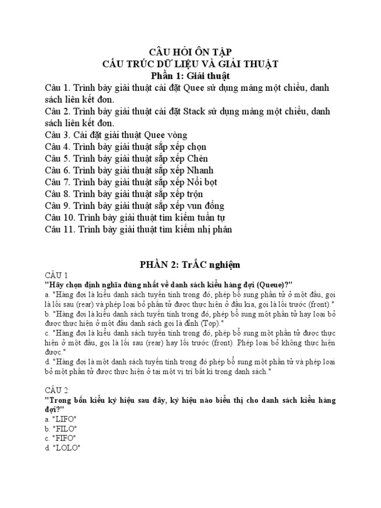 FILE 20201211 171436 Cau-Hoi On-Tap CTDLGT | PDF