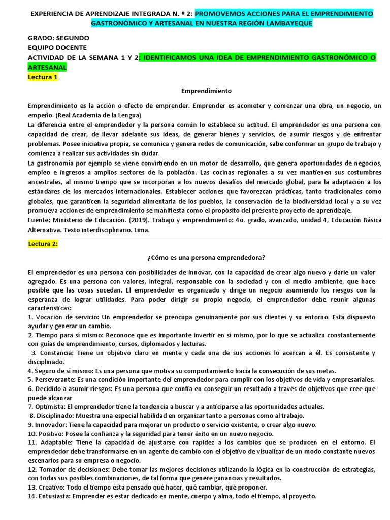 Actividad 1 Eda 2 | PDF | Iniciativa empresarial | Economias