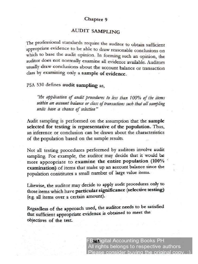 Audit Theory Chapter 9 | PDF