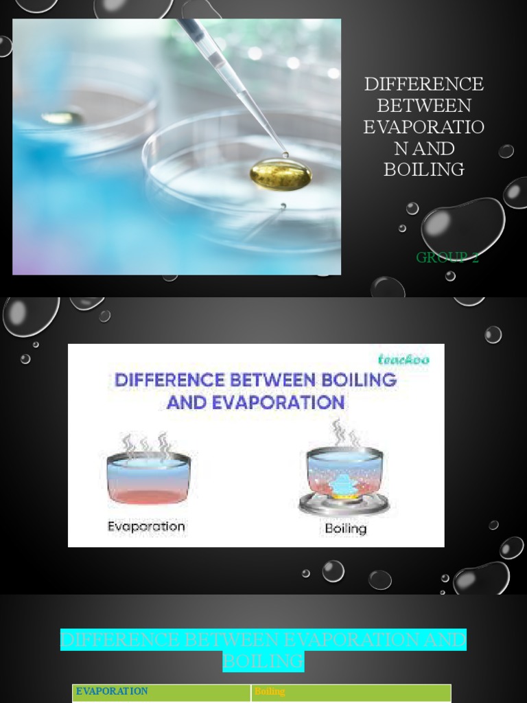 Evaporation vs. Boiling Explained | PDF