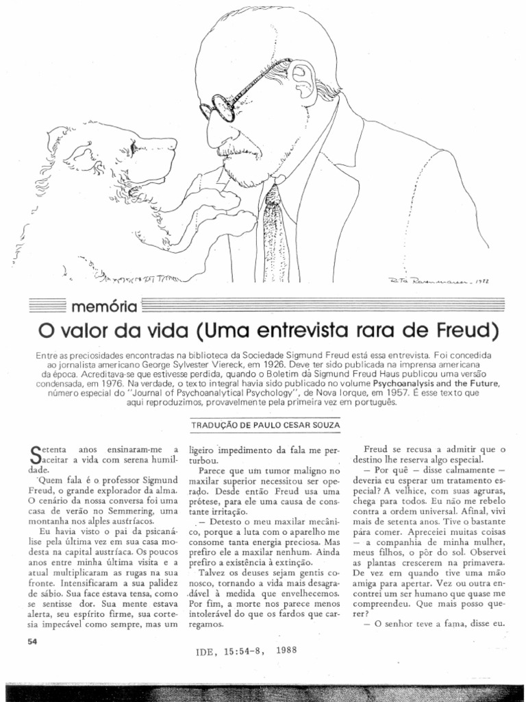 Freud Entrevista 1926 | PDF | Sigmund Freud | Psicanálise