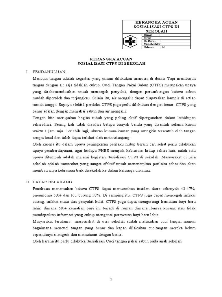 Kerangka Acuan CTPS | PDF