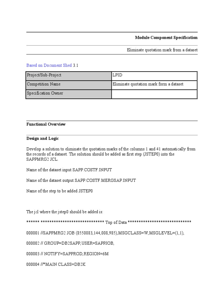 Module Component Specification | PDF | Information Technology ...