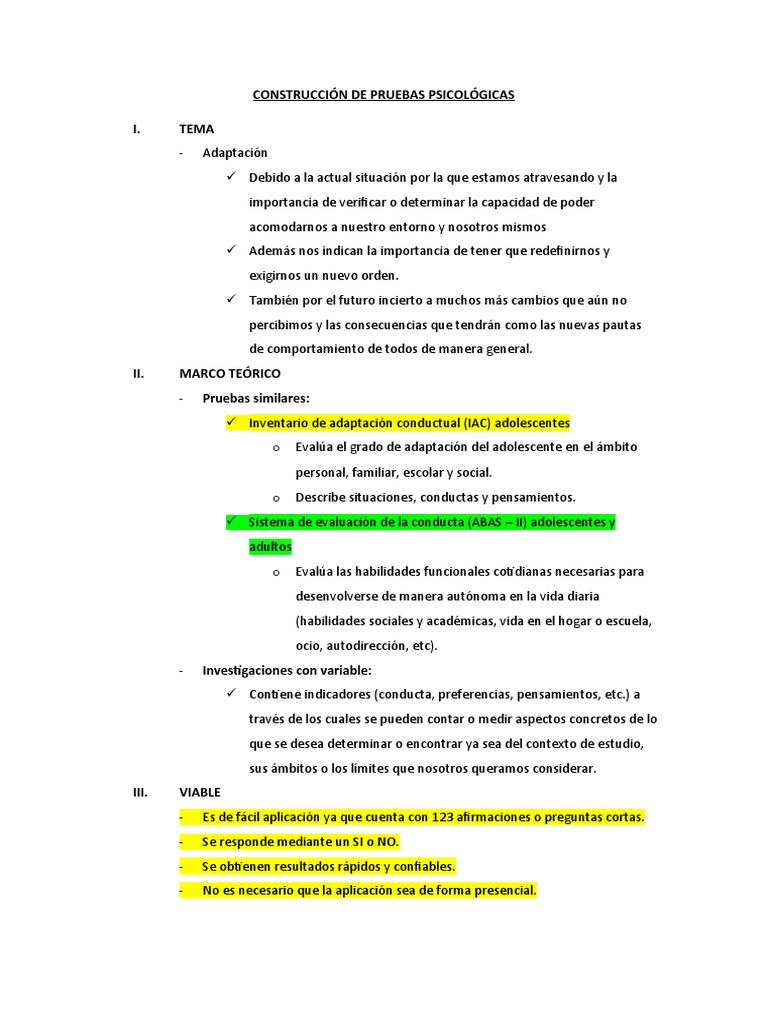 Construcción de Pruebas Psicológicas | PDF | Comportamiento | Sicología