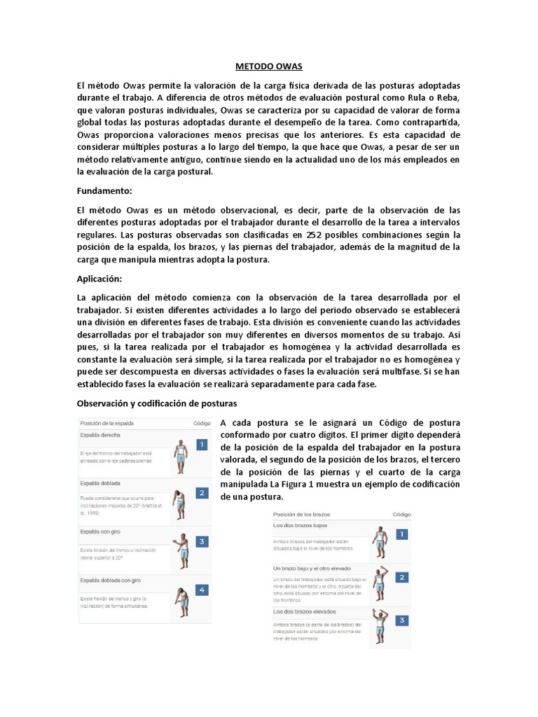 Metodo Owas | PDF