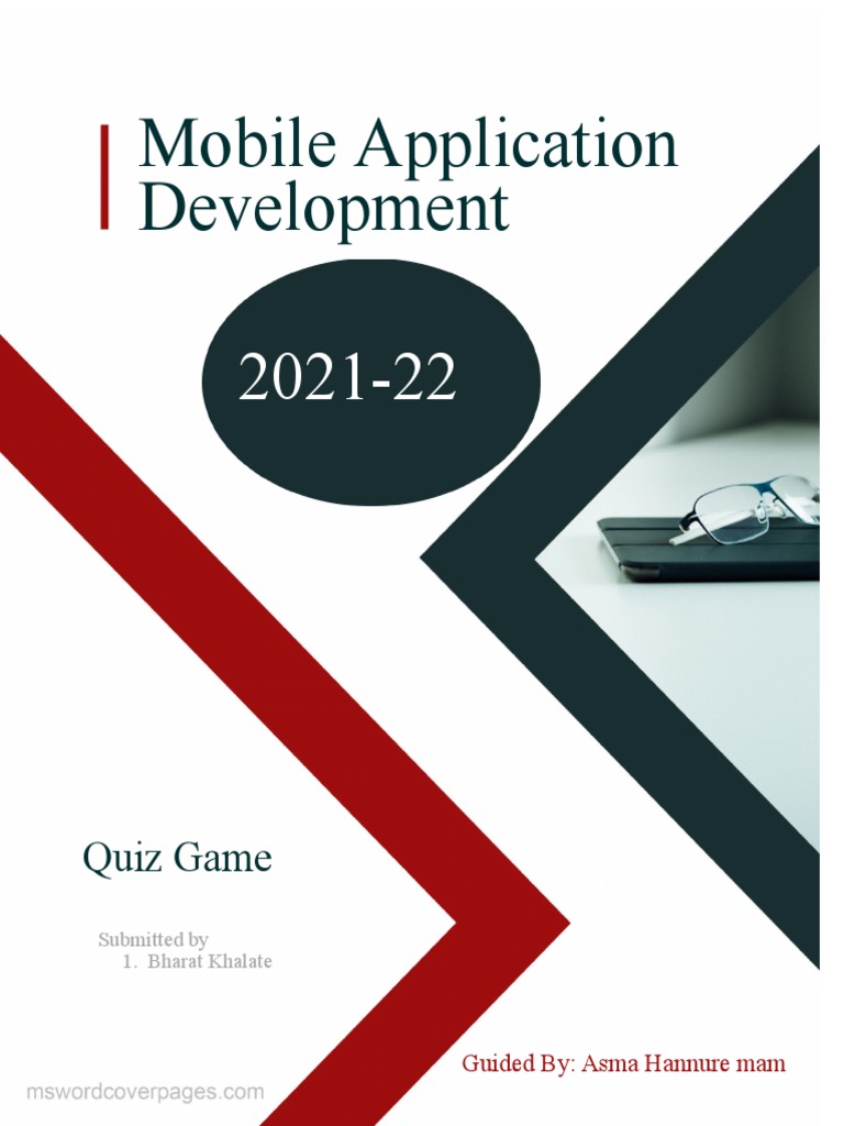 Mobile Application Development: Quiz Game | PDF | Application Software ...