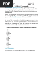 Dos Internal & External Commands | PDF | Dos | Operating System