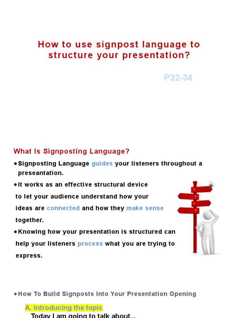 Effective Signposting in Presentations | PDF