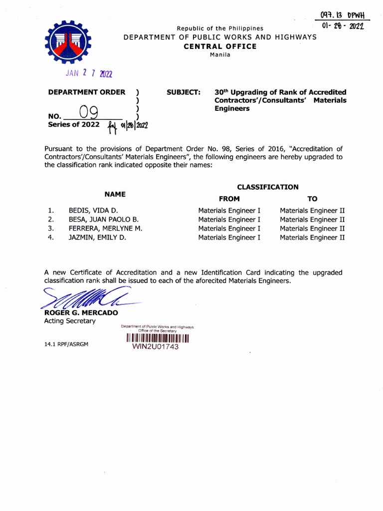 13 DPWH: Central Office | PDF