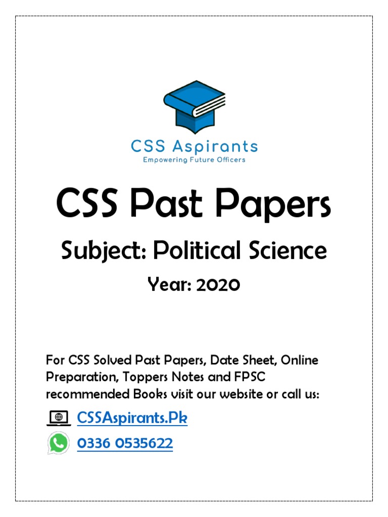 CSS Past Papers: Subject: Political Science | PDF | Social Contract ...
