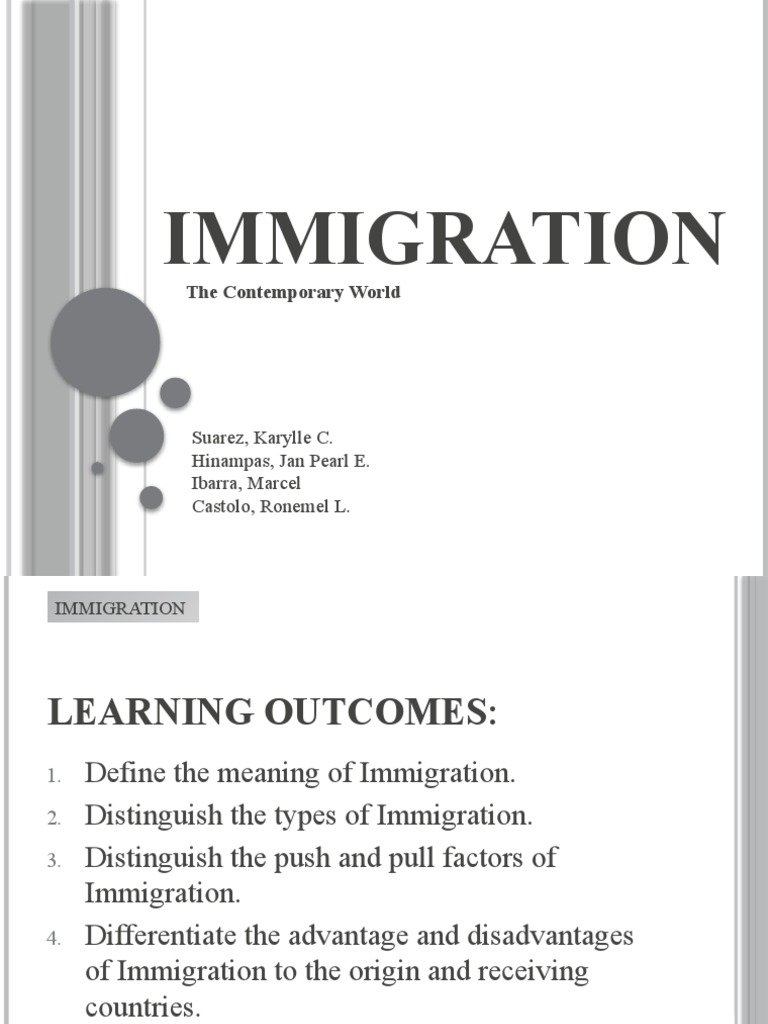 IMMIGRATION | PDF | Immigration | Human Migration