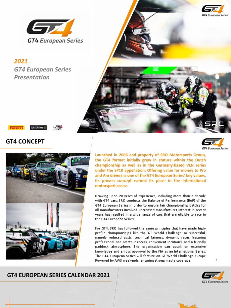 2021-GT4 European Series - Presentation | PDF | Vehicles | Motorsport