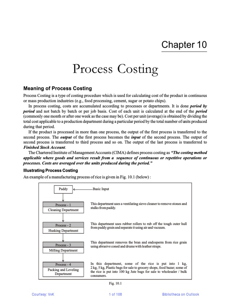 Process Costing | PDF | Output (Economics) | Cost