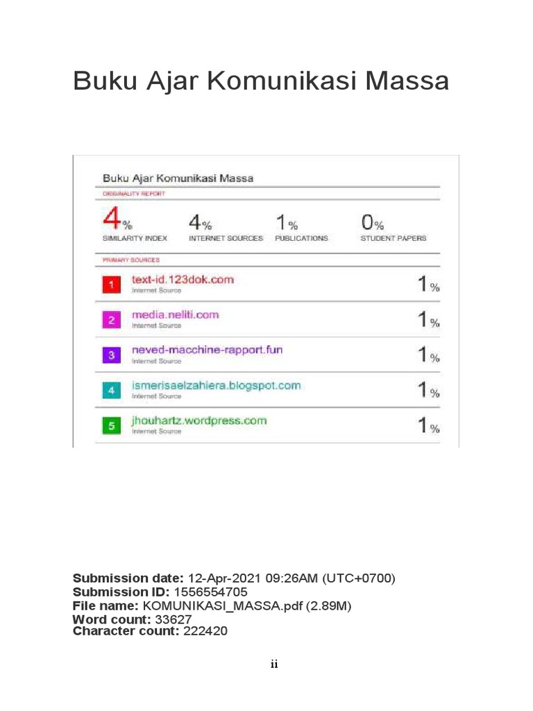 Ebook Komunikasi Massa | PDF