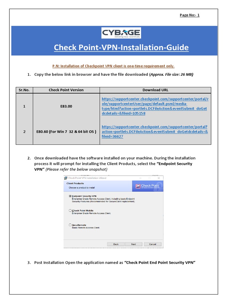 Check Point-VPN-Installation-Guide: P.N: Installation of Checkpoint VPN ...