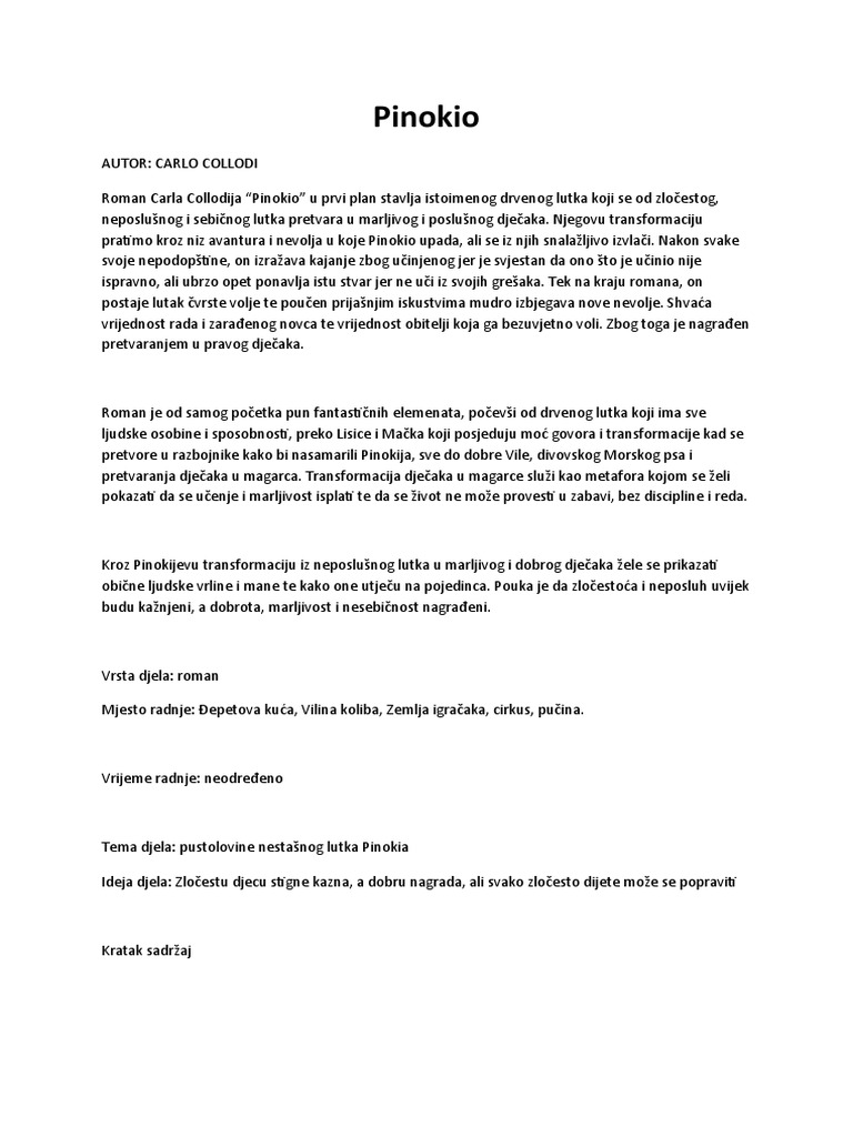 Pino Kio | PDF