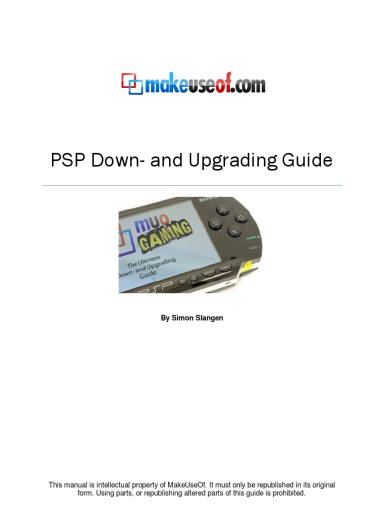 PSP Downgrading Upgrading Guide | PDF