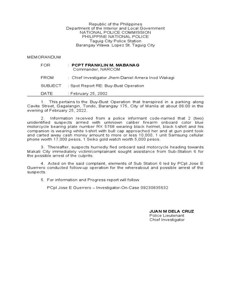Spot Report | PDF
