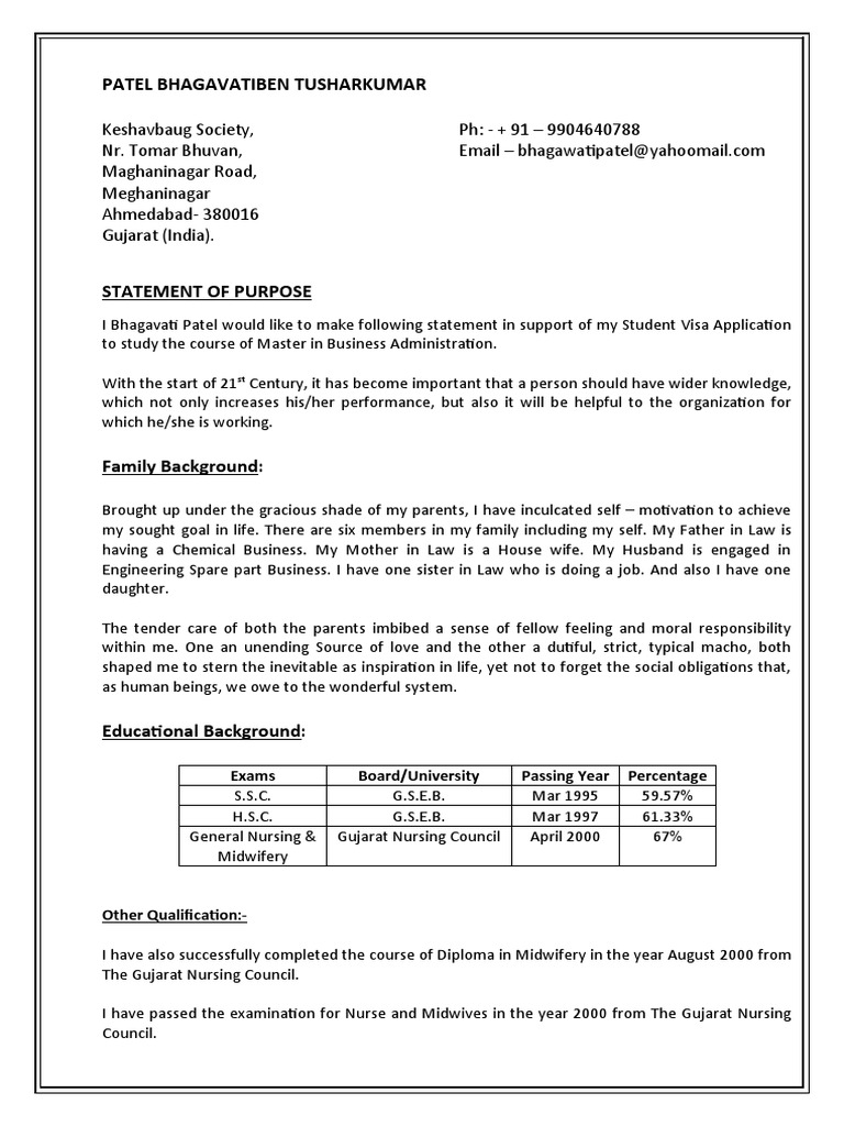 Statement of Purpose UK | PDF | Nursing