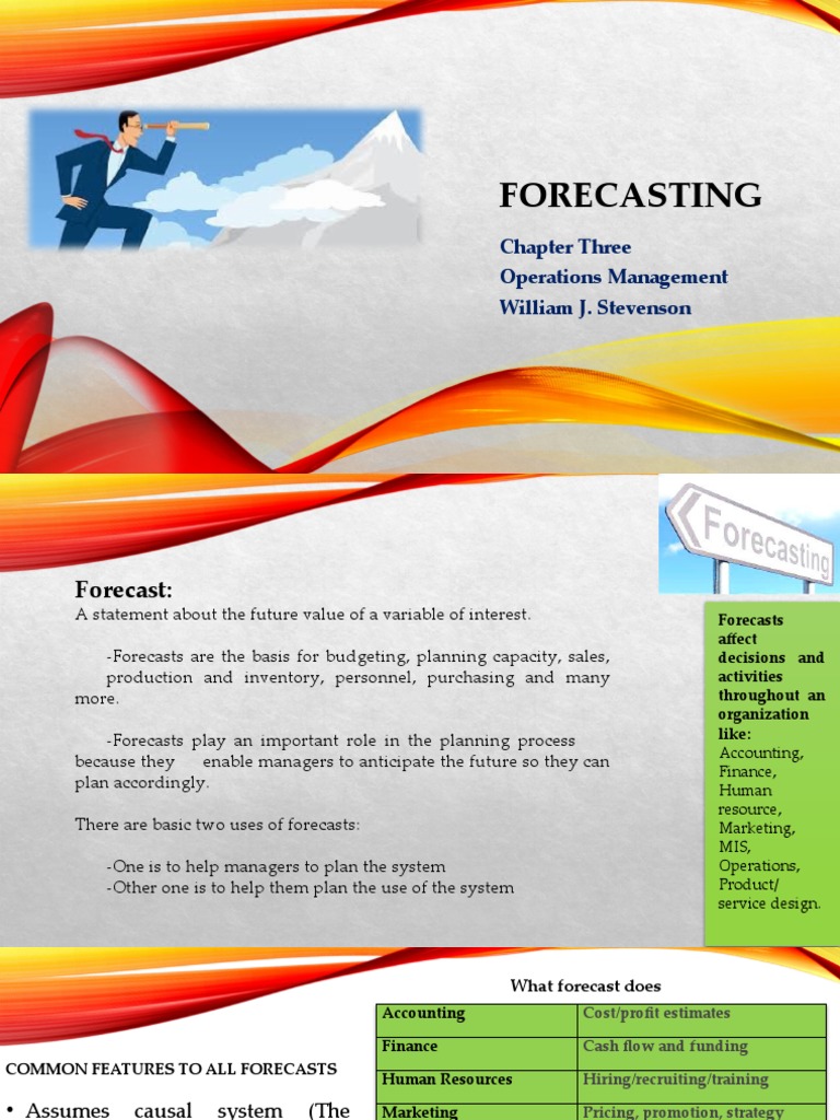 Forecasting: Chapter Three Operations Management William J. Stevenson | PDF | Forecasting | Mean ...