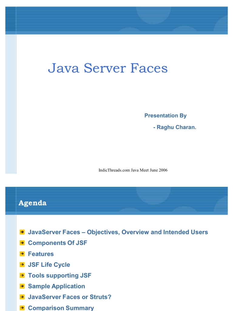 Java Server Faces JSF Presentation | PDF | Java Server Faces ...