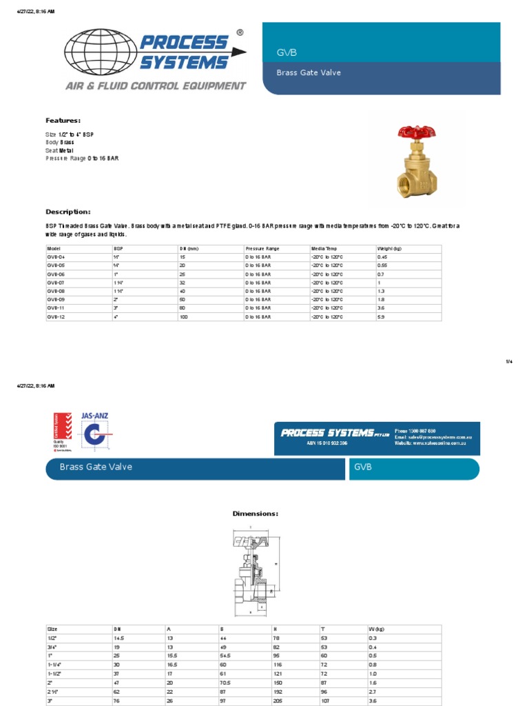 Gate Valve Data Sheet | PDF | Valve | Mechanical Engineering