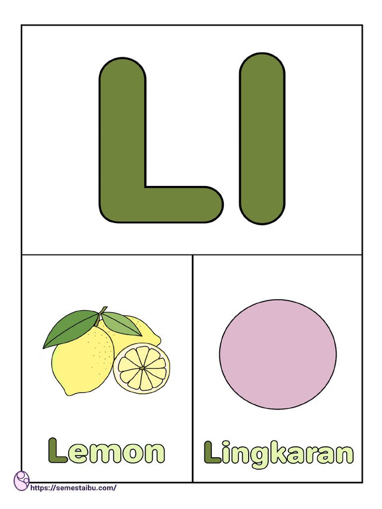 Mengenal Huruf Flashcard Anak L | PDF