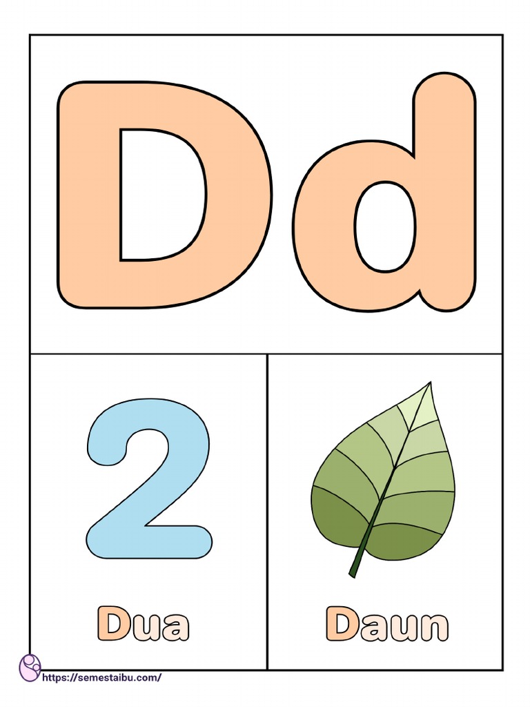 Mengenal Huruf Flashcard Anak D | PDF