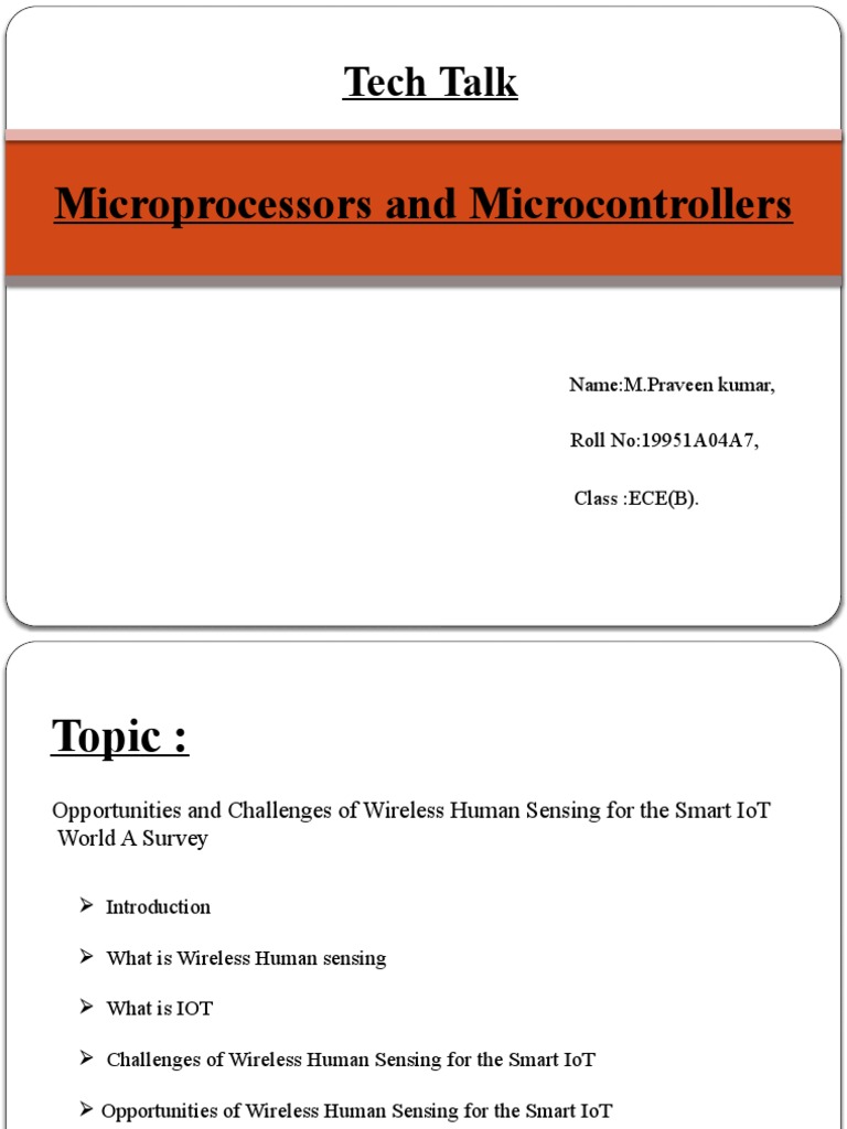 Microprocessors and Microcontrollers Tech Talk | PDF | Internet Of Things | Computing