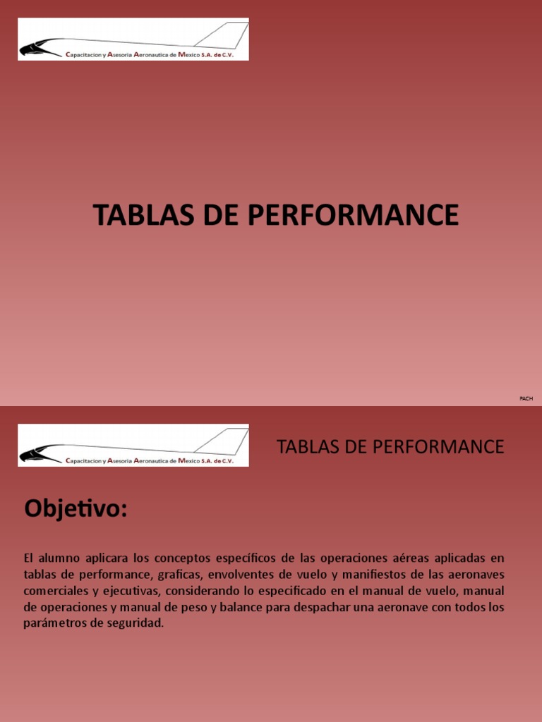 1 Tablas de Performance | PDF | Aviación | Vehículos