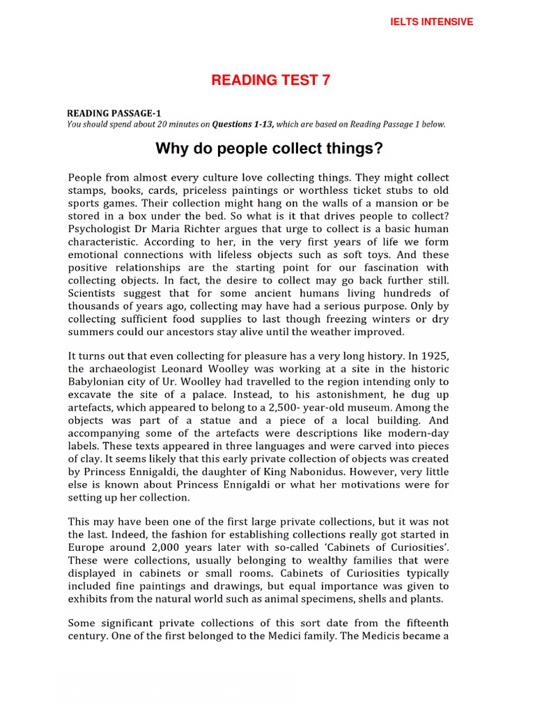 Reading Practice Test | PDF