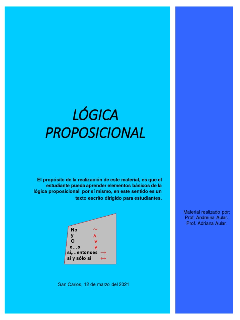 Modulo II - Lógica Proposicional 1 | PDF | Proposición | Verdad