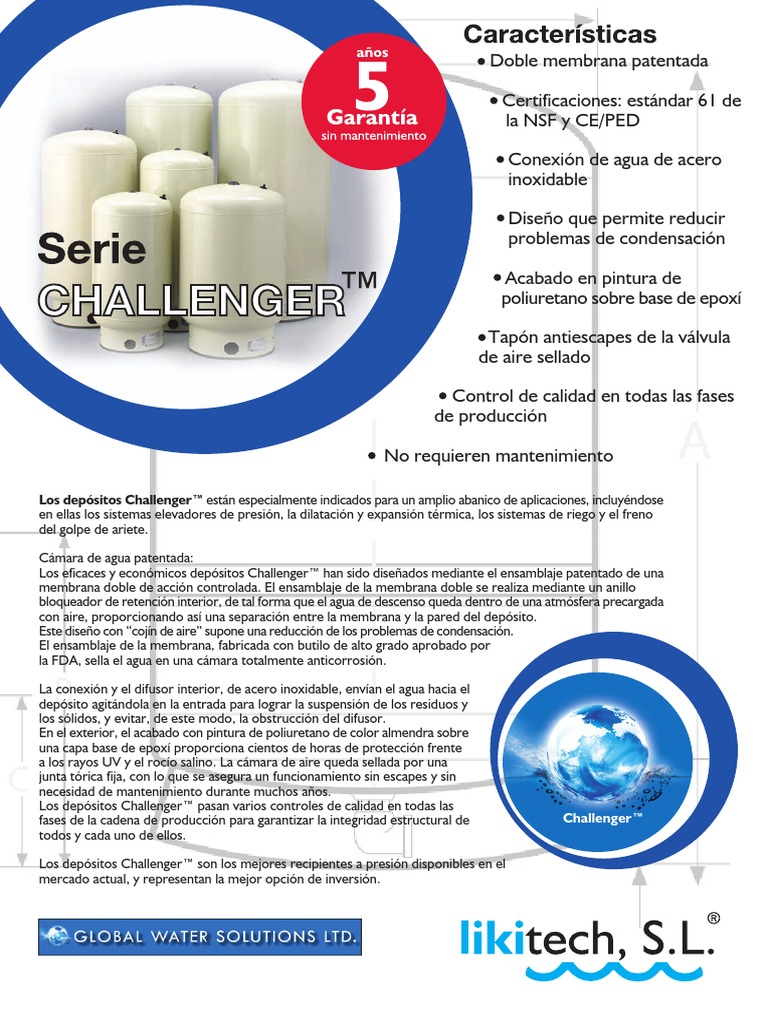 Challenger Español | PDF | Agua | Ingeniería de Edificación