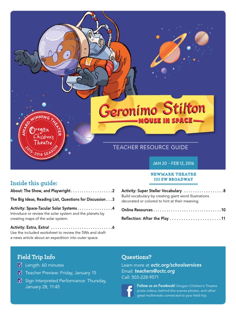 Geronimo Stilton Study Guide | PDF | Planets | Solar System