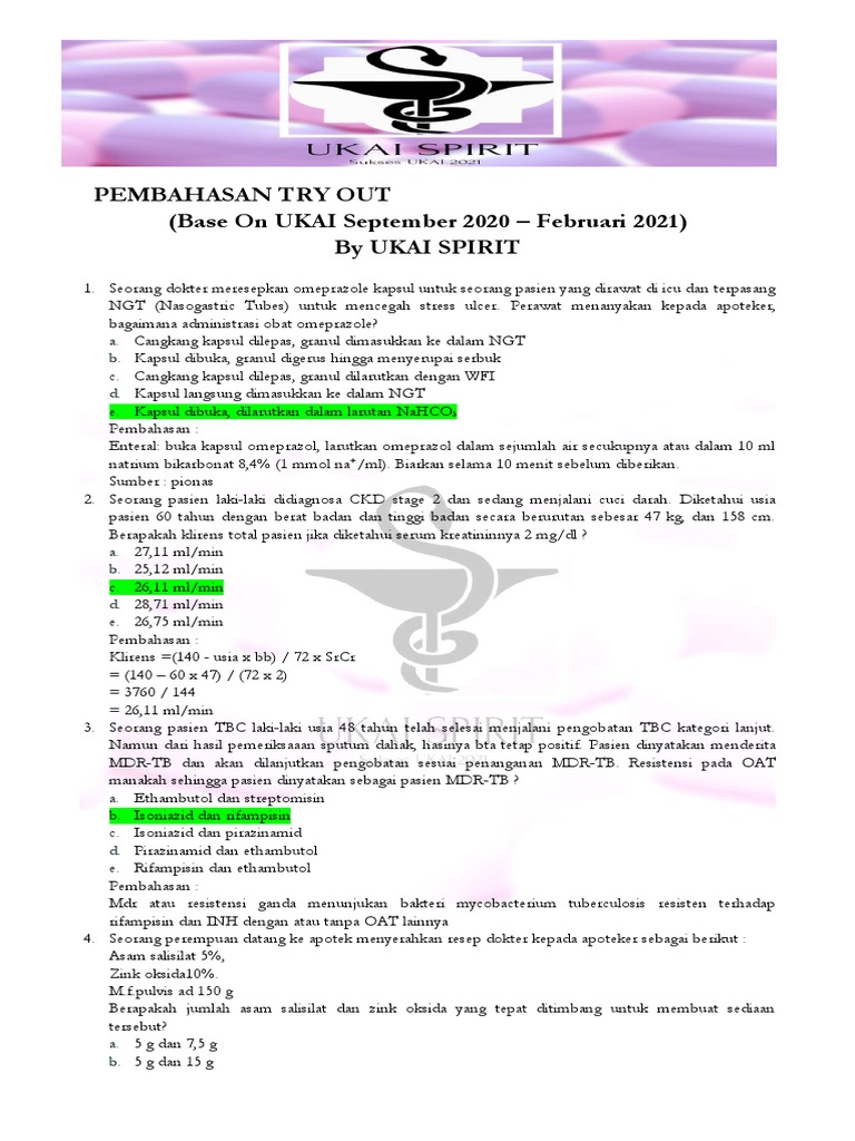 Pembahasan Base On UKAI Februari 2021 by UKAI SPIRIT | PDF