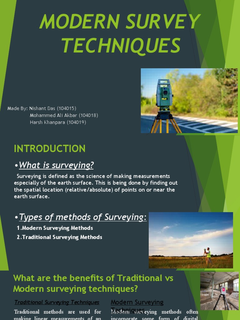Modern Survey Techniques | PDF | Surveying | Global Positioning System
