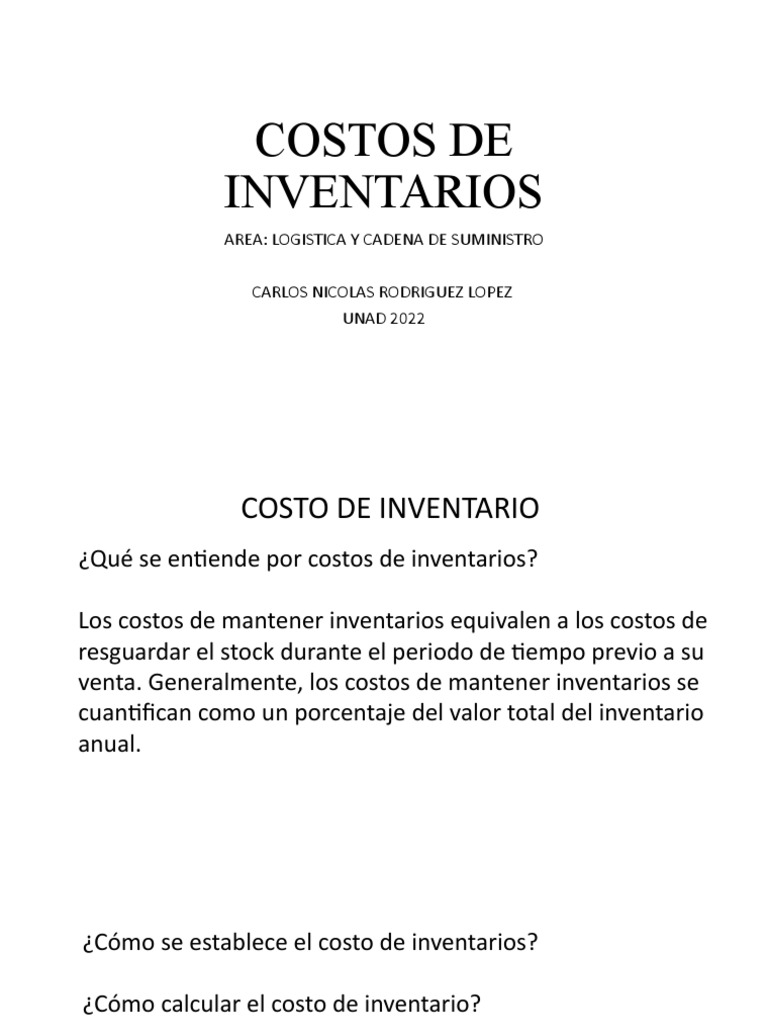 Costos de Inventarios | PDF