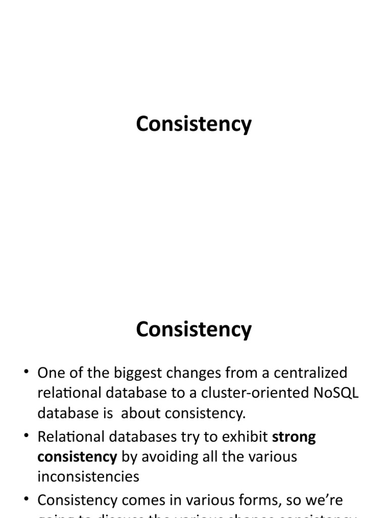 Consistency | PDF | Database Transaction | Replication (Computing) Consistency | PDF | Database Transaction | Replication (Computing)