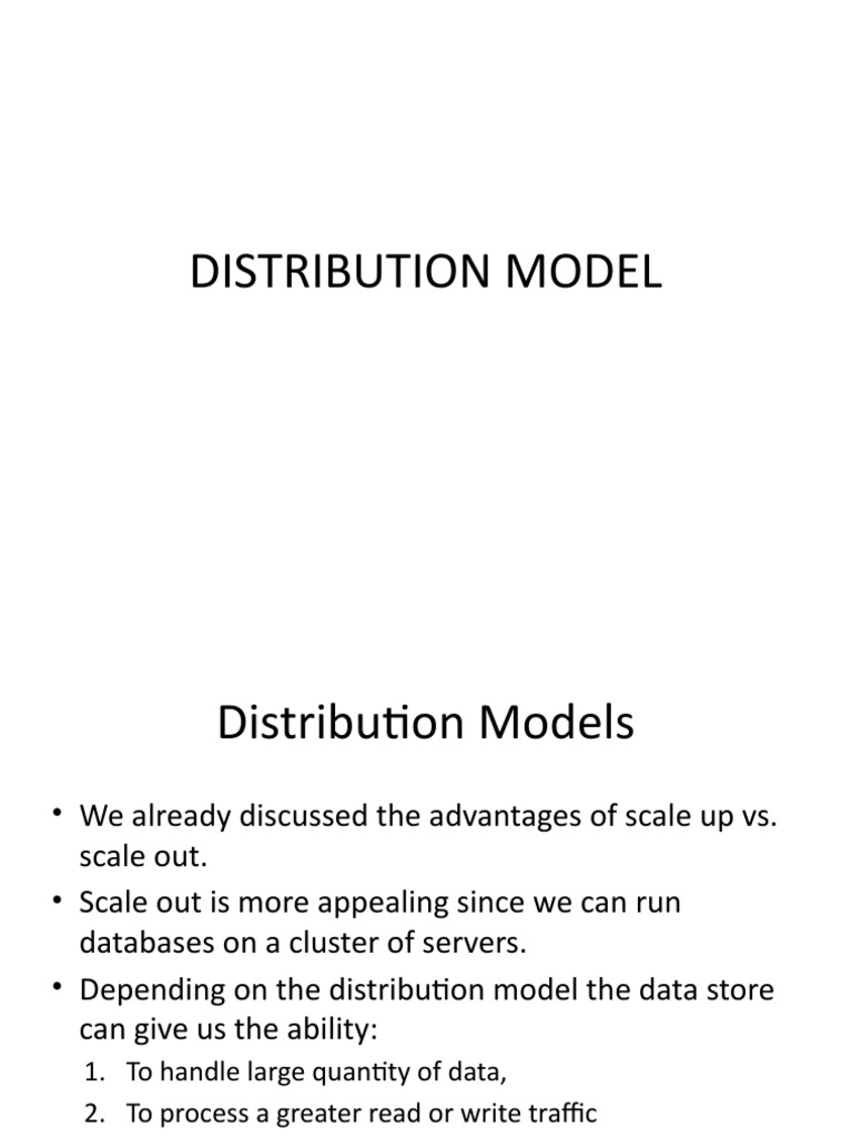 Distribution Model | PDF | Replication (Computing) | Scalability
