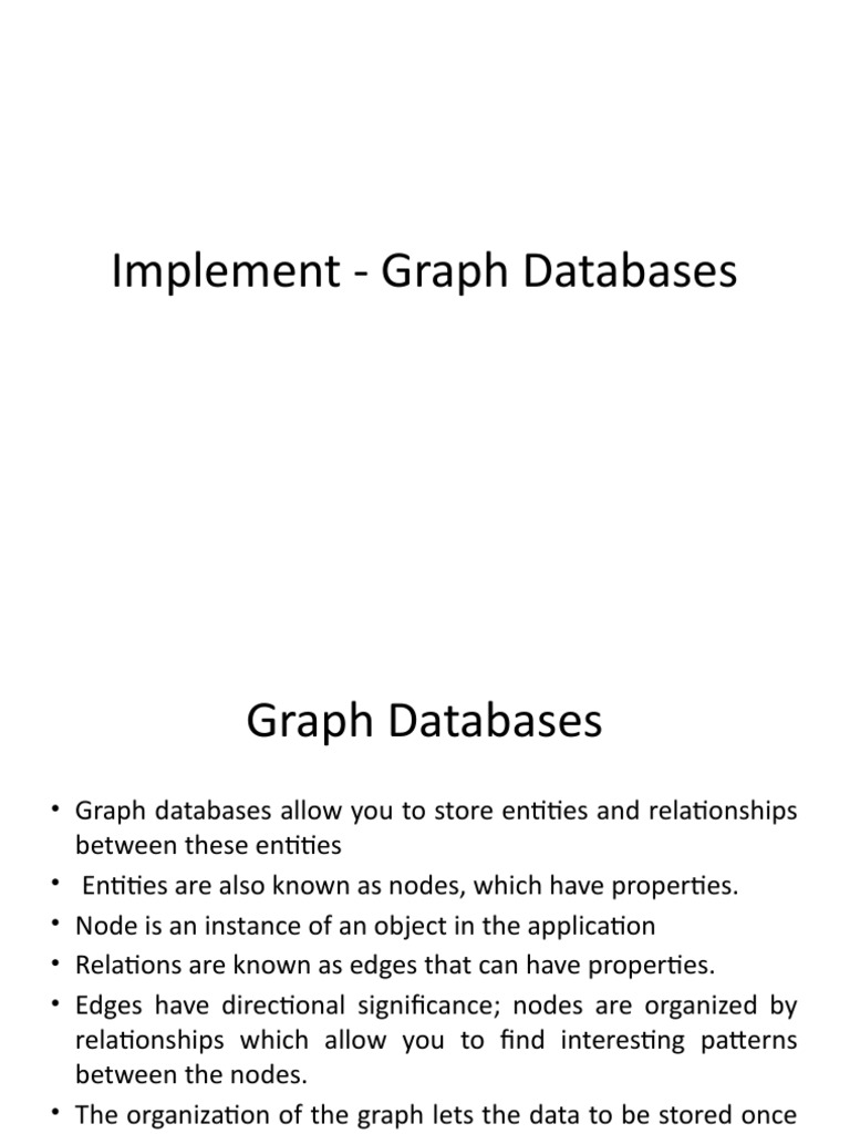 Implement - Graph Databases | PDF | Database Transaction | Databases