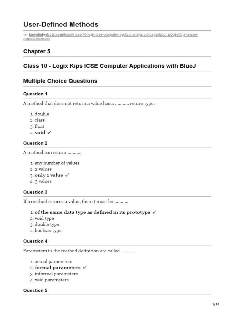 User Defined Methods Pdf Parameter Computer Programming Method Computer Programming