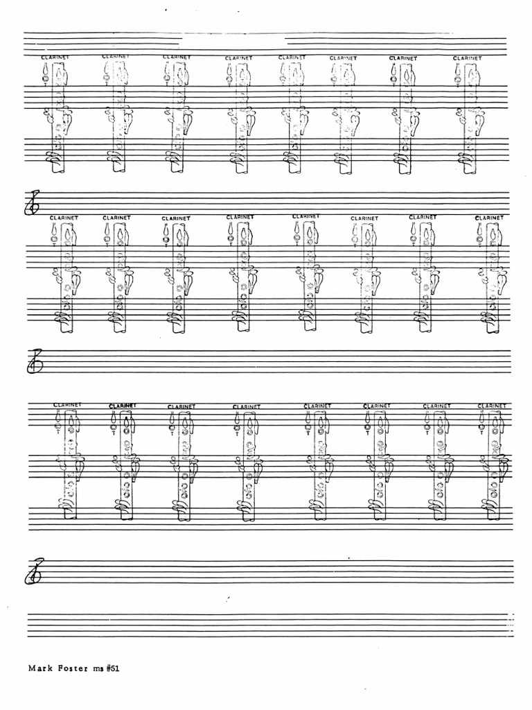 Clarinet Blank Fingering Chart | PDF